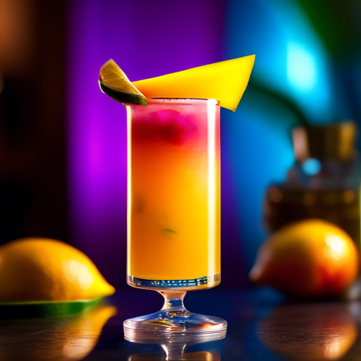 Spiced Mango Breeze, Tropical aromatic cocktail to complement curry flavors