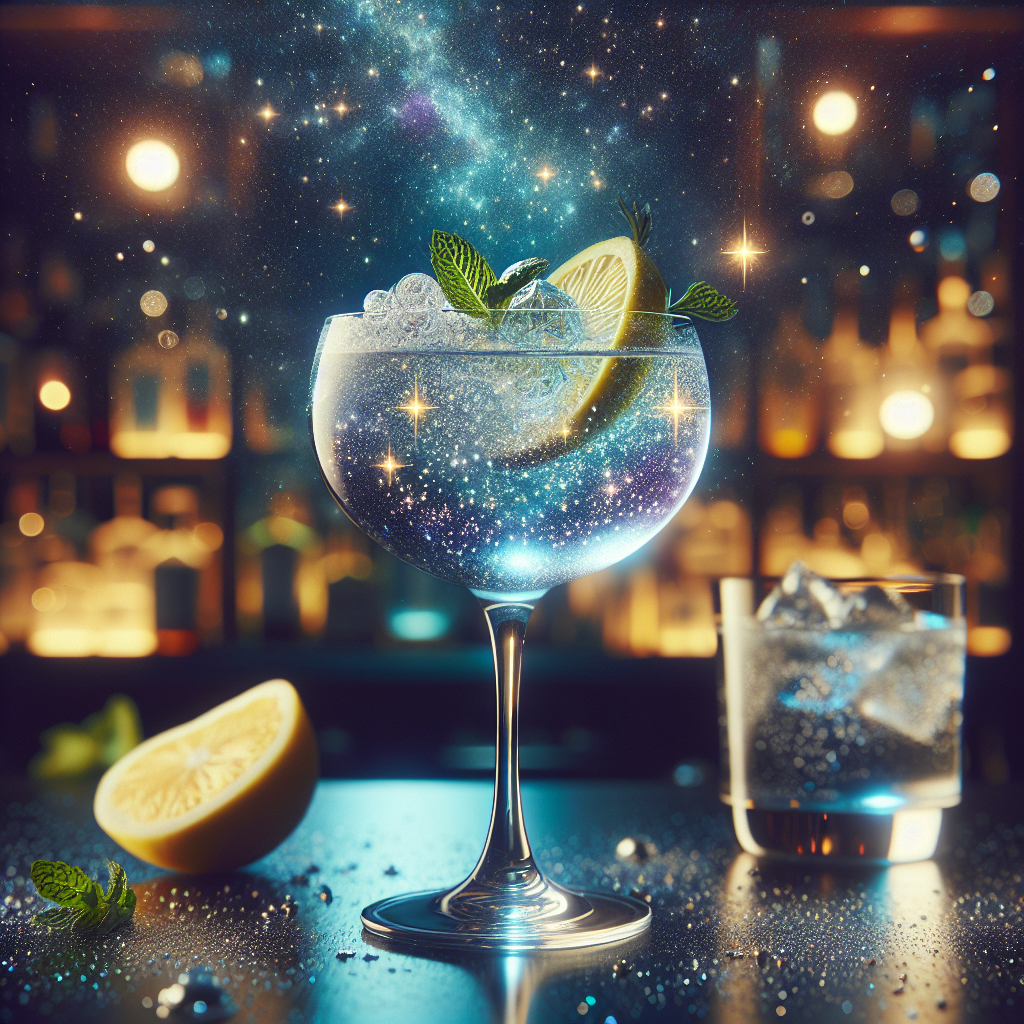 Starlight, Cosmic-inspired cocktail with elderflower, citrus, mint, and ...