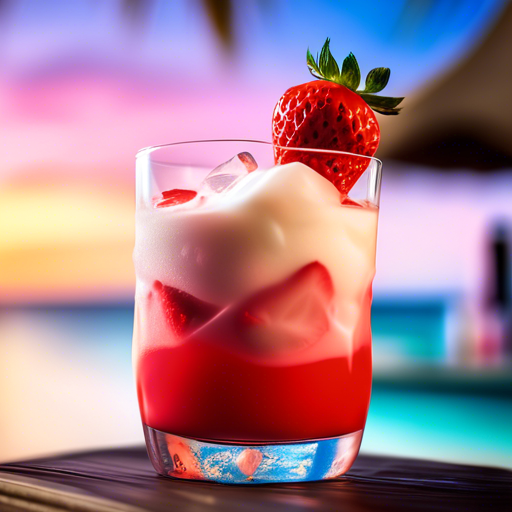 Strawberry Cream Dream, Strawberry Cream Dream cocktail with dark ...