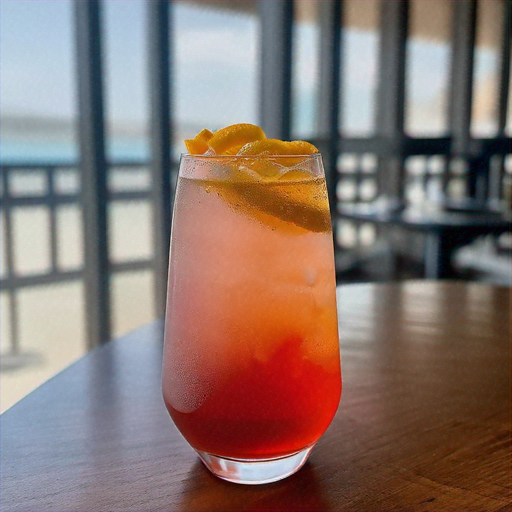 Subra Spritz Delight, Festive cocktail with Nonno Amaro, citrus, and spice