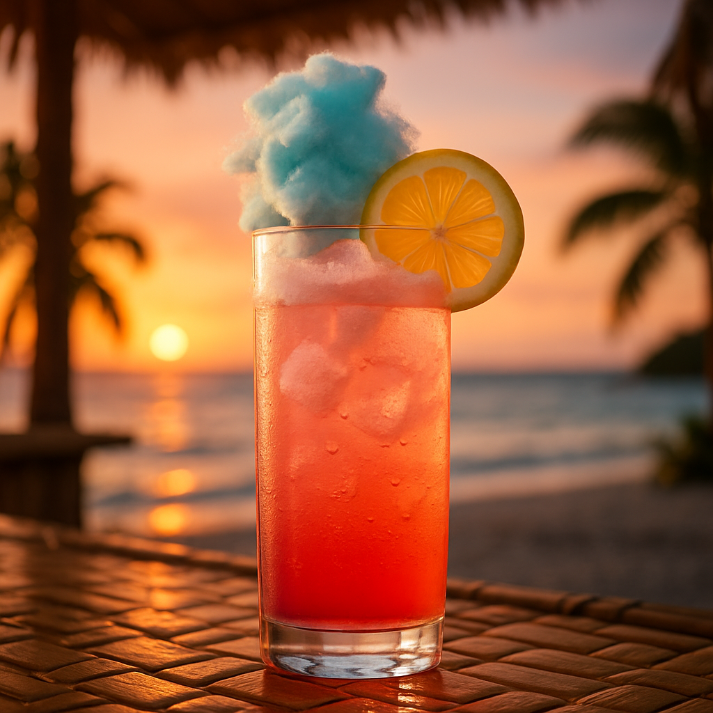 Sugar Rush Bliss, Sweet and tangy cocktail with cotton candy vodka and ...