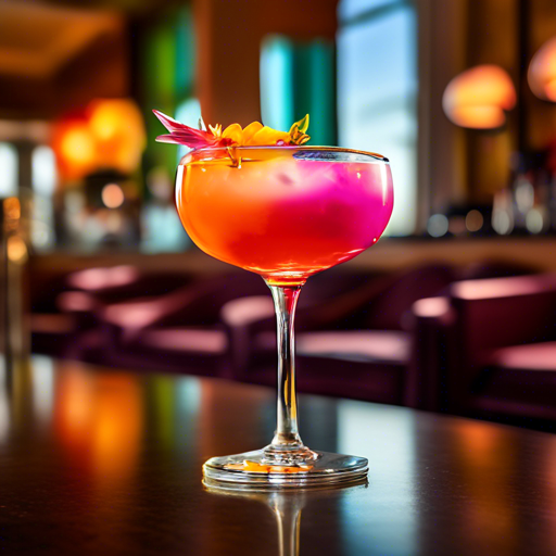 Sundown Symphony, Vibrant tropical cocktail for day-to-night sipping
