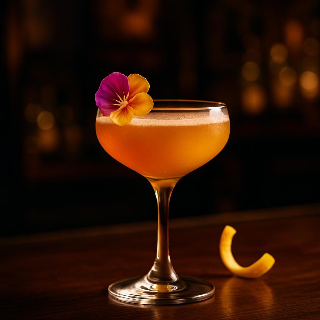 Sunset Bloom Cocktail, Harmonious sunset-inspired cocktail with tequila ...