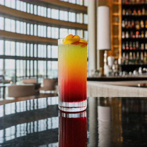 Sunset Breeze, Refreshing cocktail with Marito, tropical flavors, and a ...