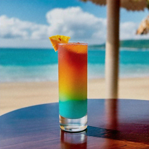Sunset Cove Mocktail, Tropical mocktail with exotic flavors