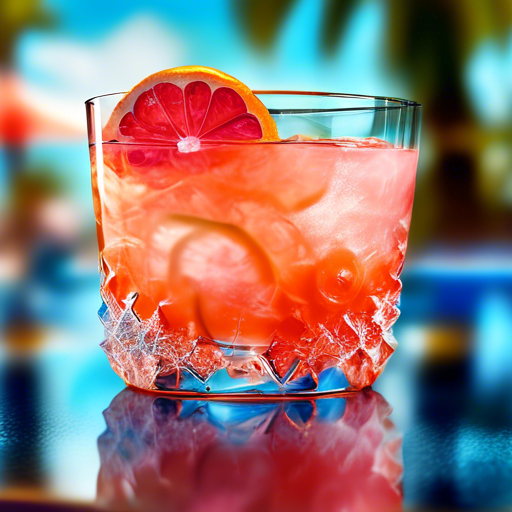 Sunset Grapefruit Harmony, Refreshing gin cocktail with grapefruit ...
