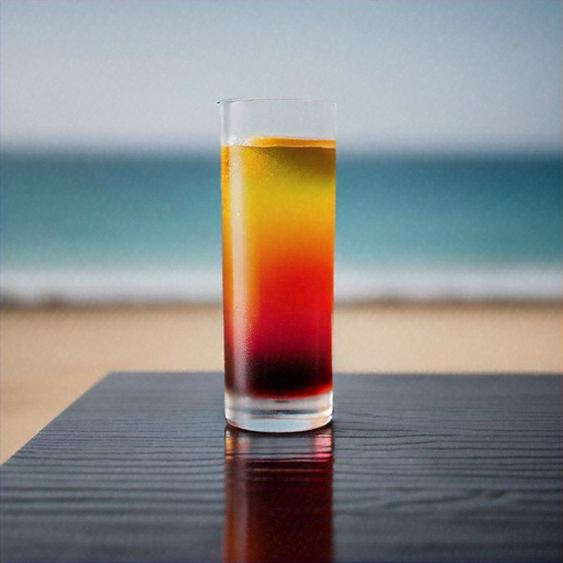 Sunset Mirage, Vibrant tequila cocktail with tropical and smoky flavors