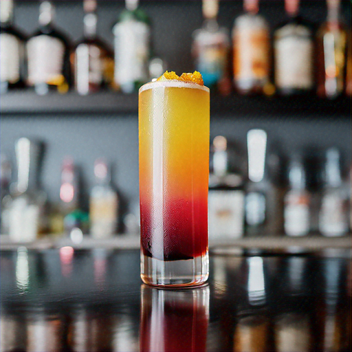 Sunset Mirage, Vibrant and fruity Sunset Mirage cocktail with tropical ...