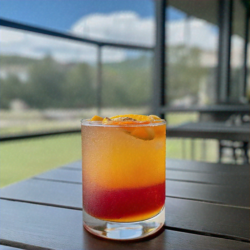 Sunset Peach Bourbon Splash, Sunset Peach Bourbon Splash