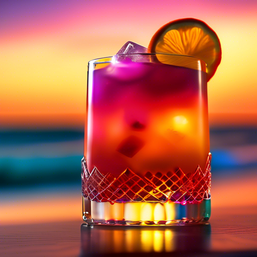 Sunset Reverie, Sophisticated cocktail with Aperol, whiskey, and ...