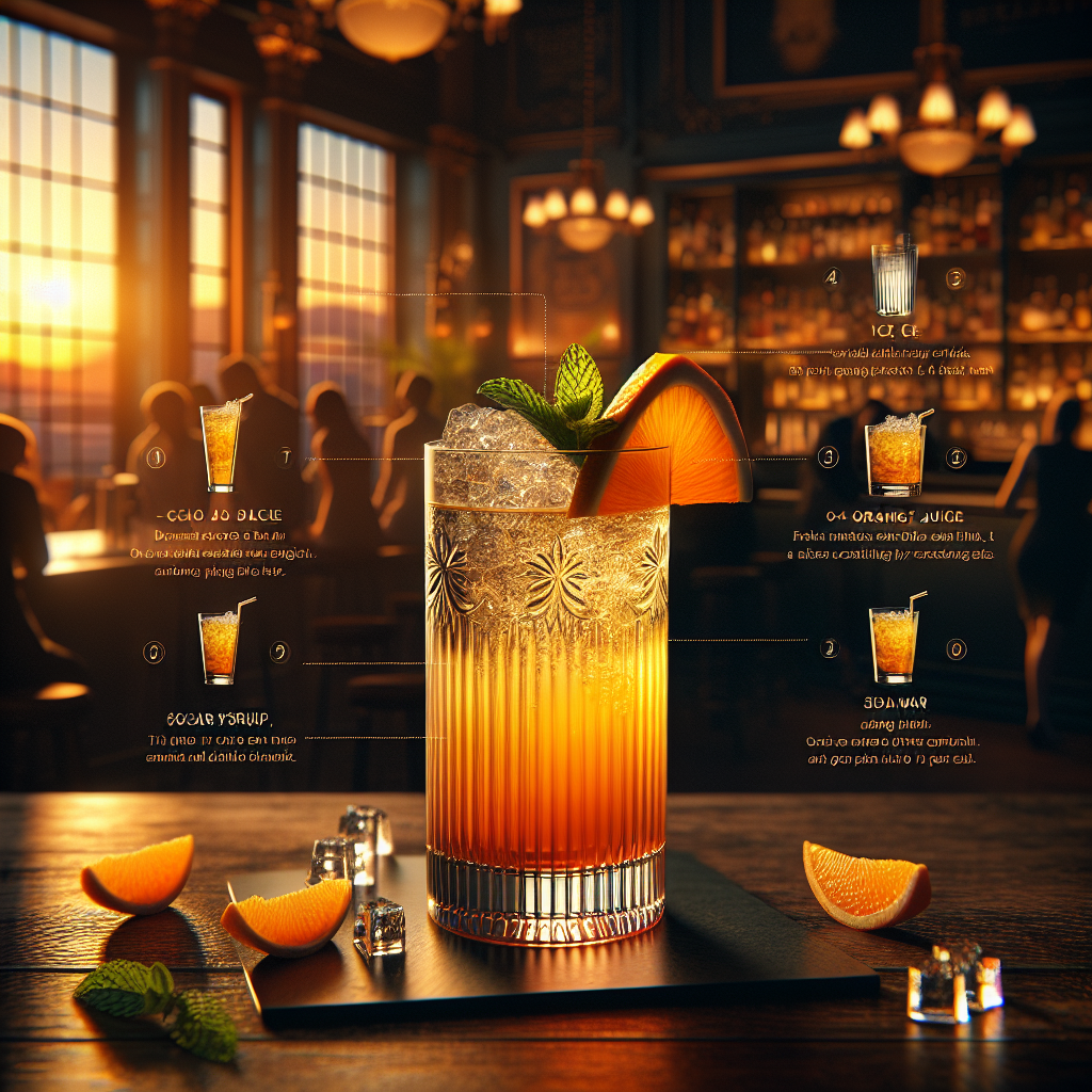 Sunset Samba, Invigorating tropical cocktail with cachaça and fresh ...