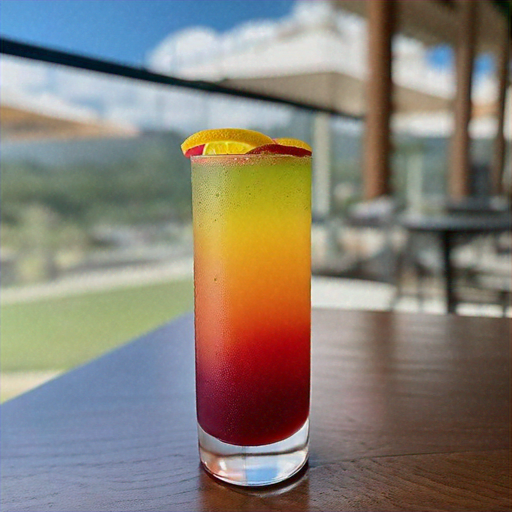 Tequila Fruta Fiesta, Vibrant tequila cocktail with fresh fruit flavors