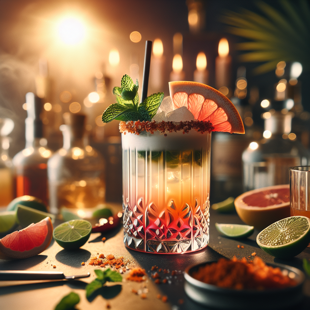 Tequila Twilight, Vibrant tequila cocktail with sweet, spicy, and tangy ...