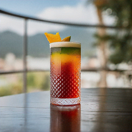 The Cuban Bear, Bold Cuban cocktail with rum, fruit, and herbal freshness