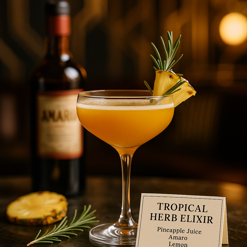 Tropical Herb Elixir, Tropical Herb Elixir with pineapple, amaro ...