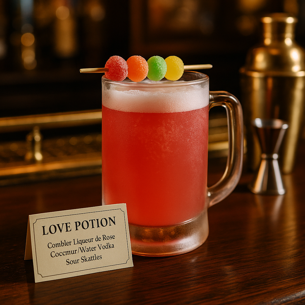 Tropical Love Elixir, Vibrant cocktail with floral, tropical, and ...