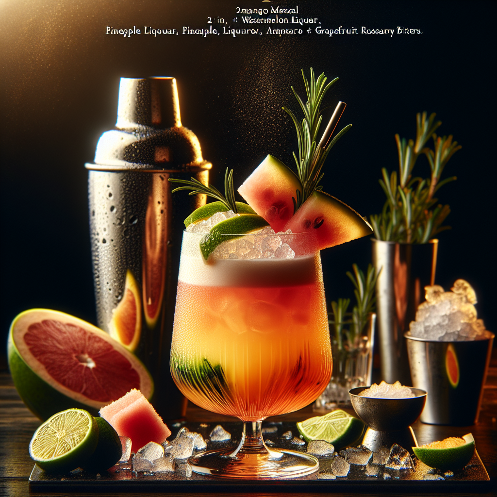Tropical Mezcal Mirage, Refreshing mezcal cocktail with tropical ...