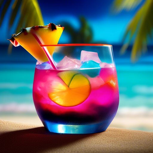 Tropical Midnight Chill, Exotic frozen cocktail with St. Germaine, rum ...