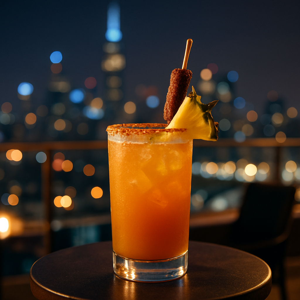 Tropical Tamarind Velvet, Vibrant cocktail with tamarind, pineapple ...