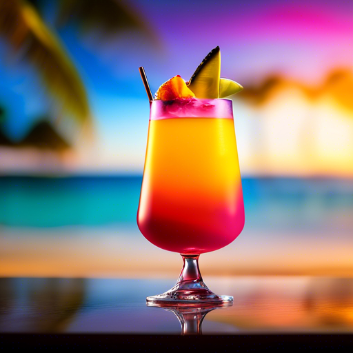Tropical Twilight, Refreshing tropical cocktail with Bum Bum Rum and ...