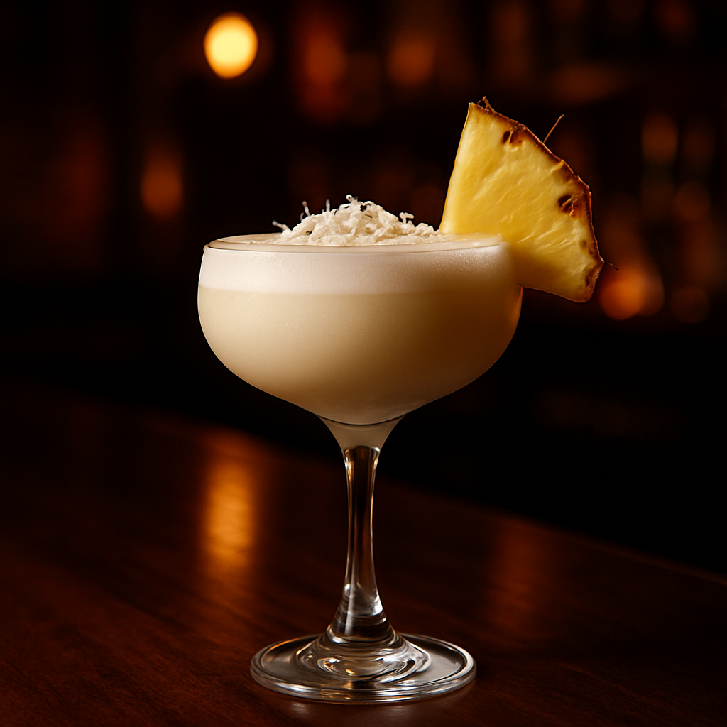 Tropical Velvet Bliss, Smooth, luxurious cocktail with gentle sweetness