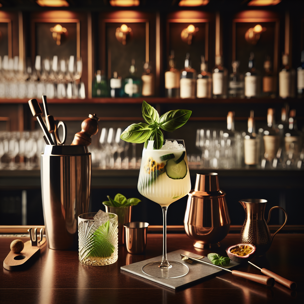 Tropical Zen Elixir, Exotic, refreshing, health-conscious cocktail with ...