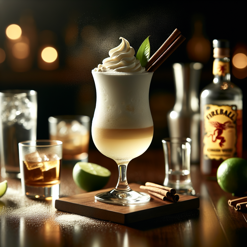 Vanilla Velvet Fizz, Creamy vanilla vodka cocktail with citrus and spice