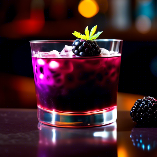 Velvet Bliss, Luxurious cocktail with blackberries, dark chocolate ...