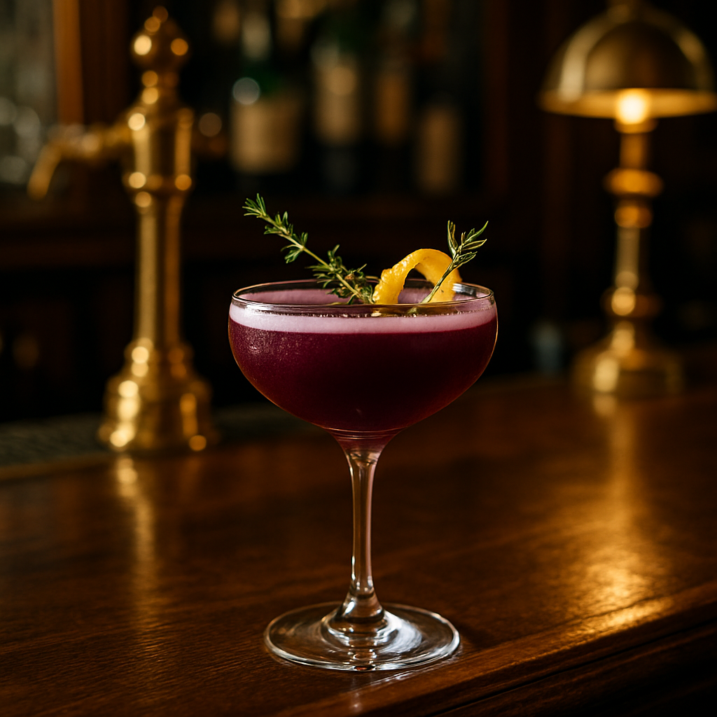 Velvet Vineyard Vibe, Lush, indulgent cocktail with grape juice, gin ...