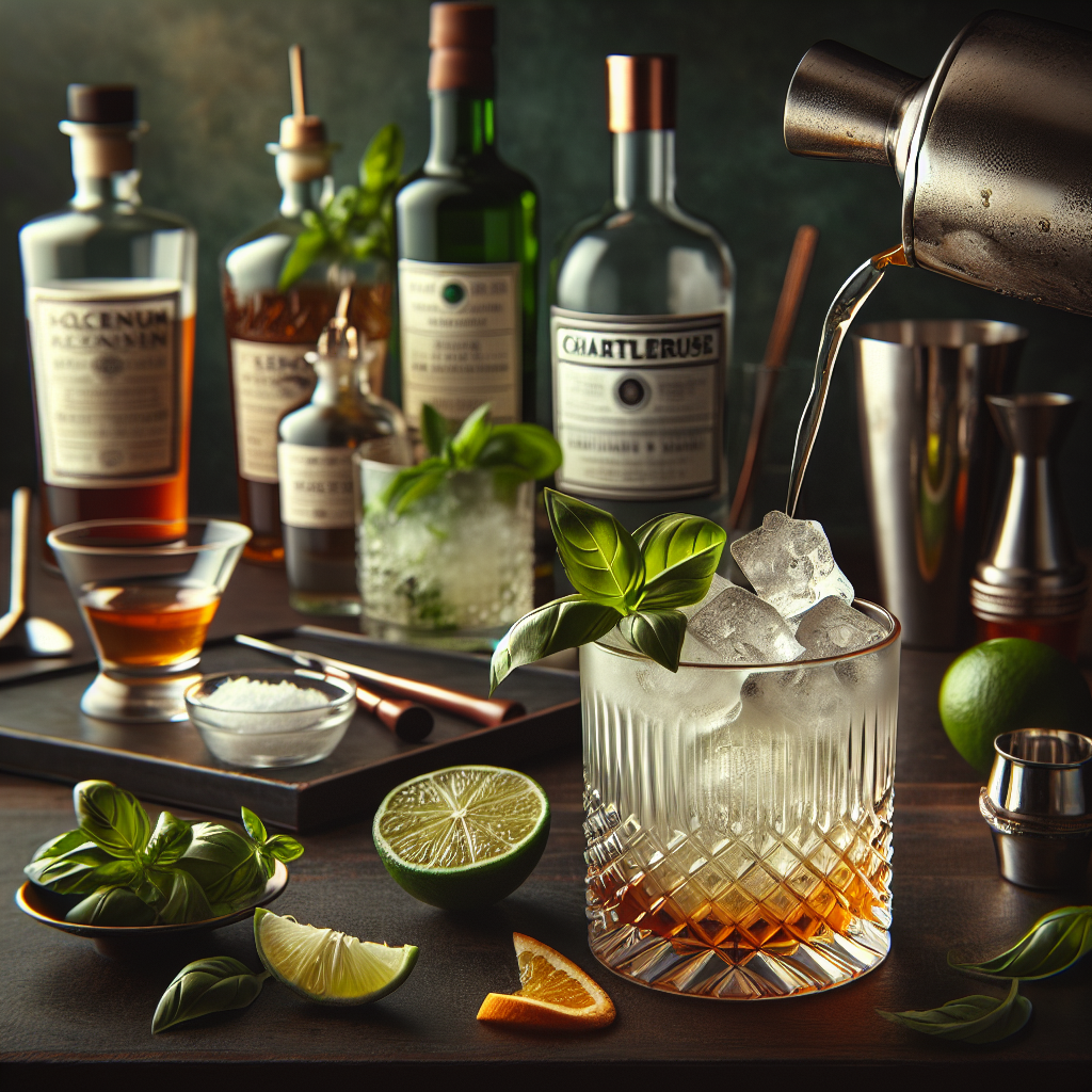 Verdant Elixir, Complex cocktail with falernum, green chartreuse, and ...