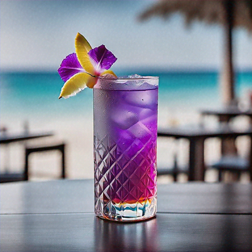 Violet Breeze, Refreshing and floral cocktail with Bacardi Rum and ...