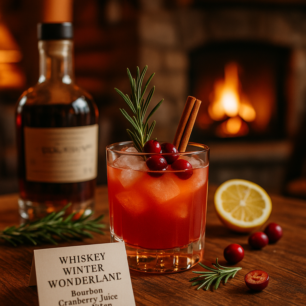 Whiskey Winter Wonderland, Bourbon cocktail with holiday flavors and ...