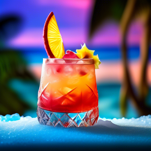 Winter’s Tiki Chill, Tropical winter tiki cocktail with mint and ...