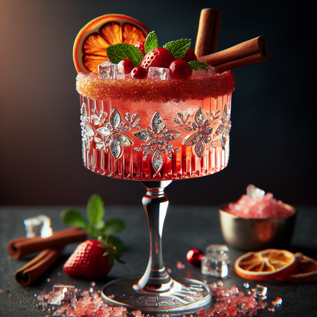 Winterberry Wonderland, Festive cocktail with strawberry gin, cinnamon ...