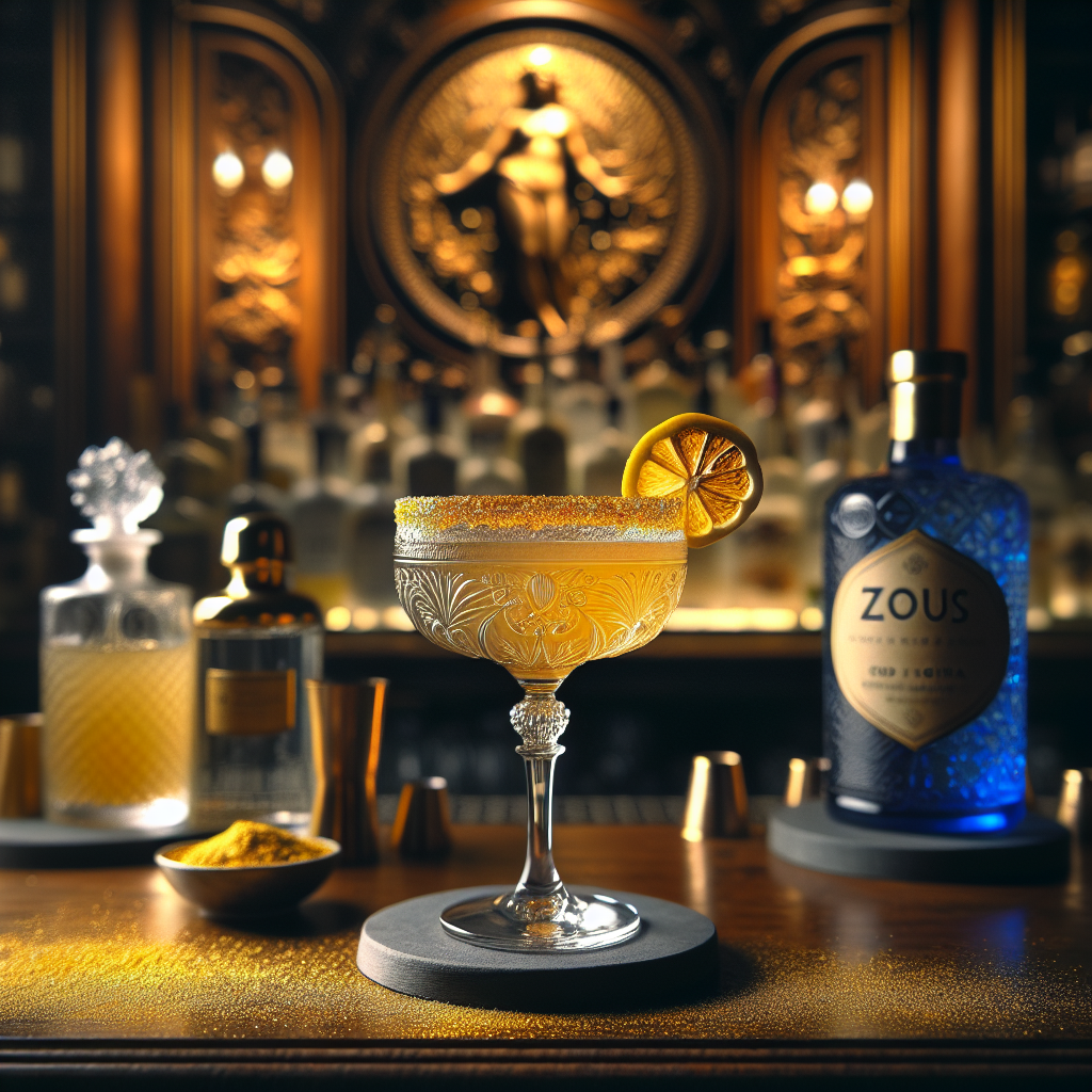 Zeus's Lightning Strike, Divine ambrosia nectar and electric blue vodka ...